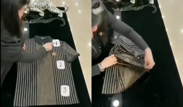 ¡Conoce el truco para doblar tus camisetas tipo polo en 9 segundos!